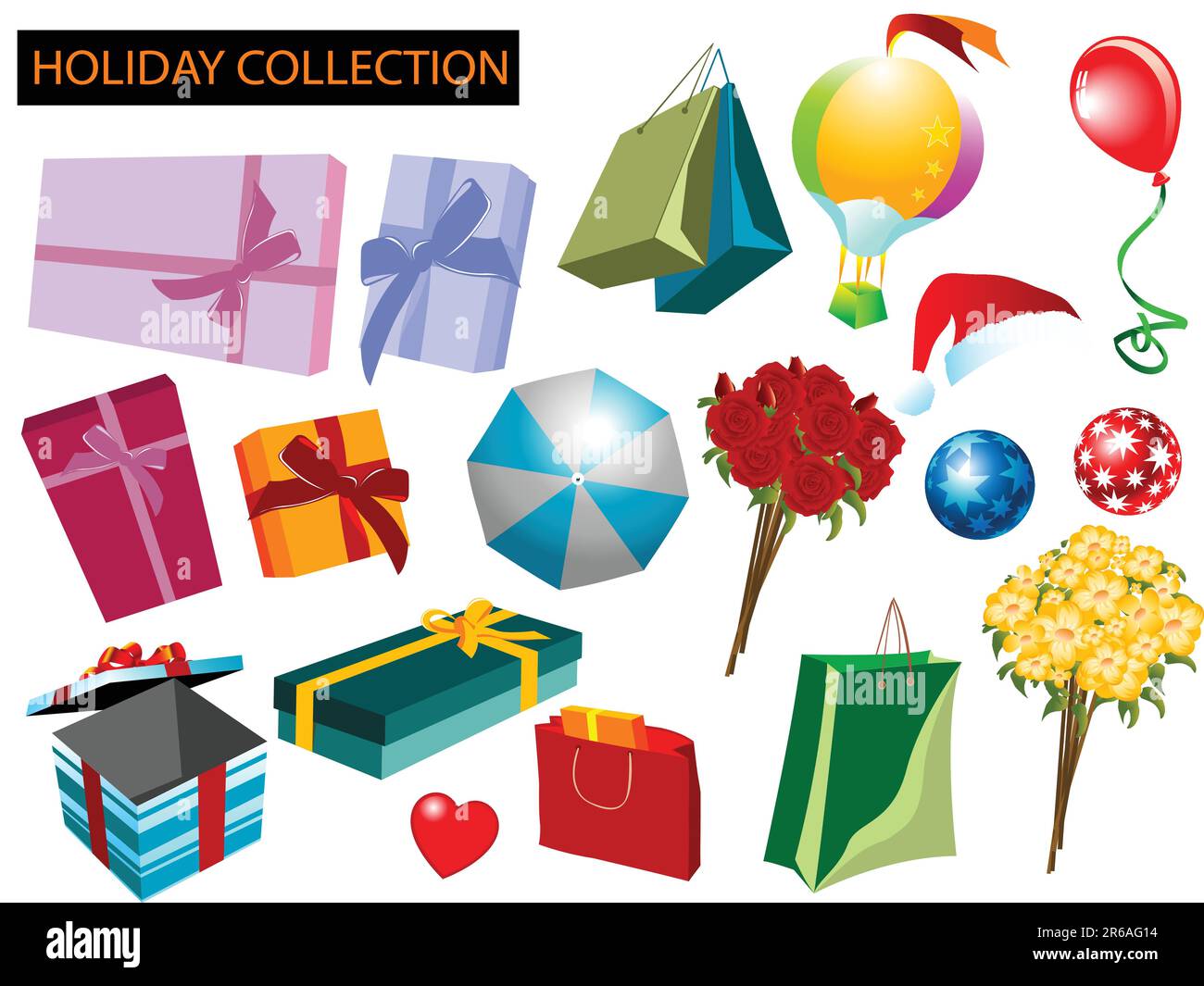 illustration of holidays and celebrations items Stock Vector Image ...