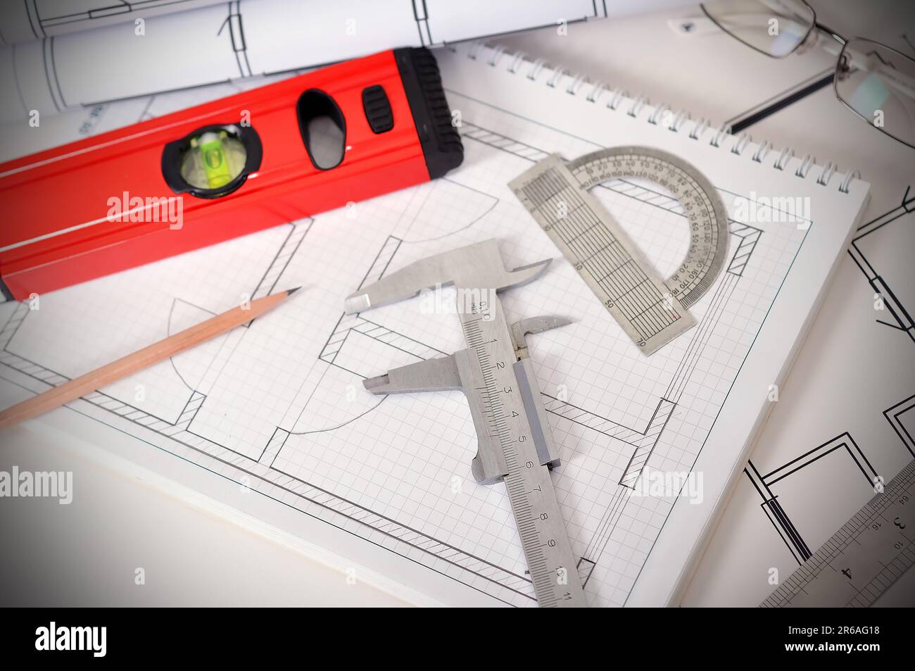 Architecture blueprint drawing tools hi-res stock photography and ...