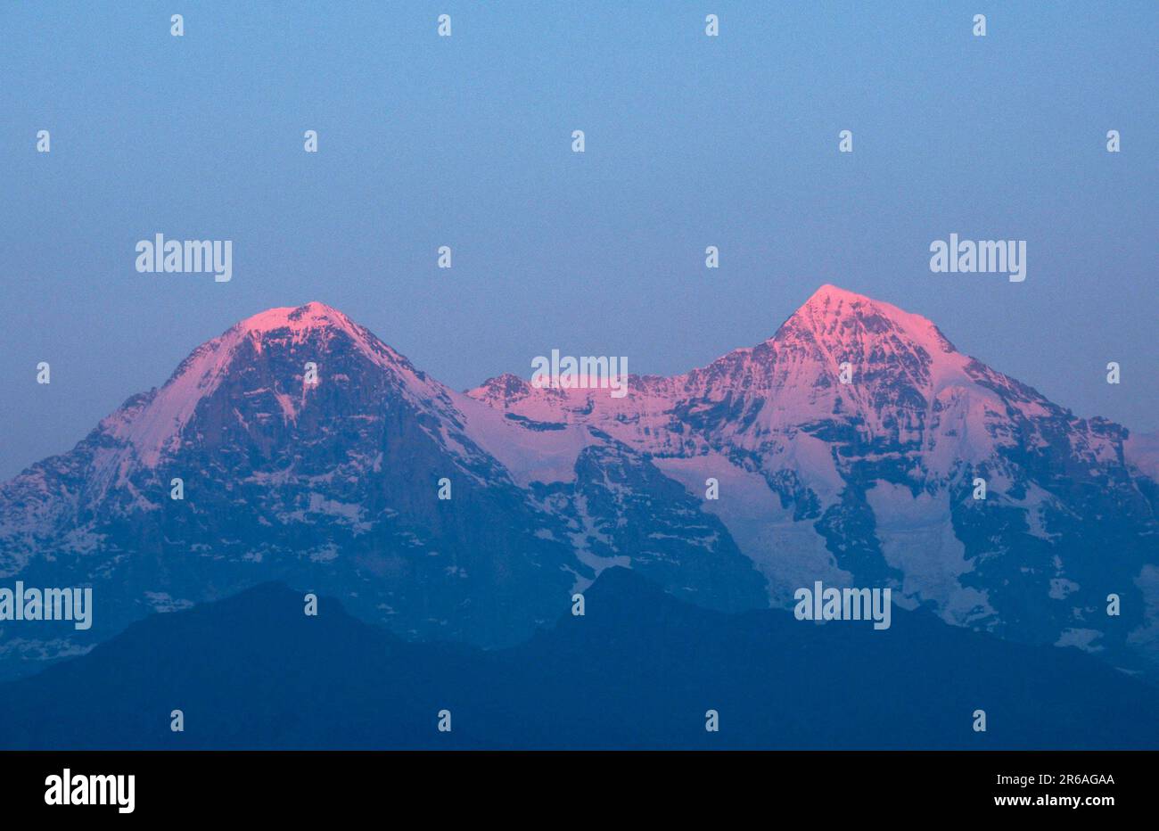 Eiger and Moench (dusk) (mood) (Europe) (landscapes) (mountains ...