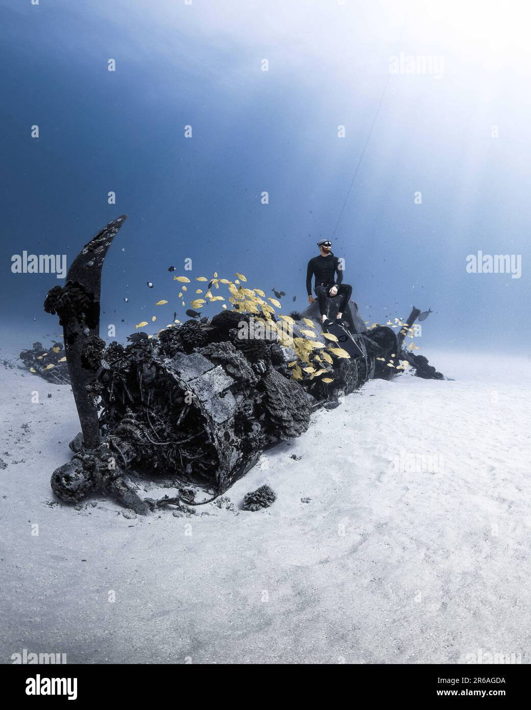 The model stands on a sunken ship. Honolulu, Hawaii: STUNNING photos ...