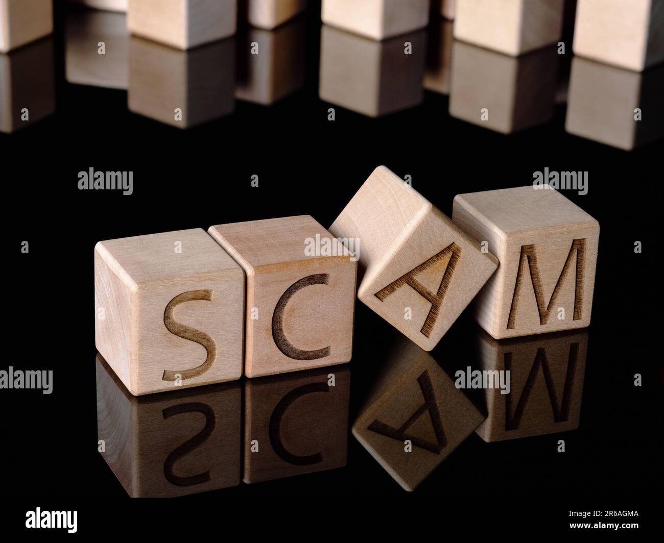 SCAM text as a business fraud concept Stock Photo - Alamy