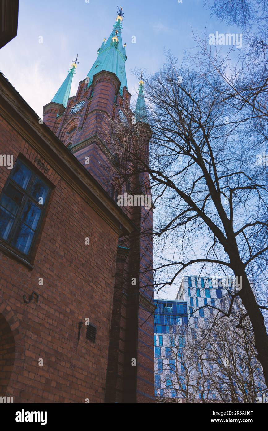 church sharp angle photograph from below Stock Photo - Alamy