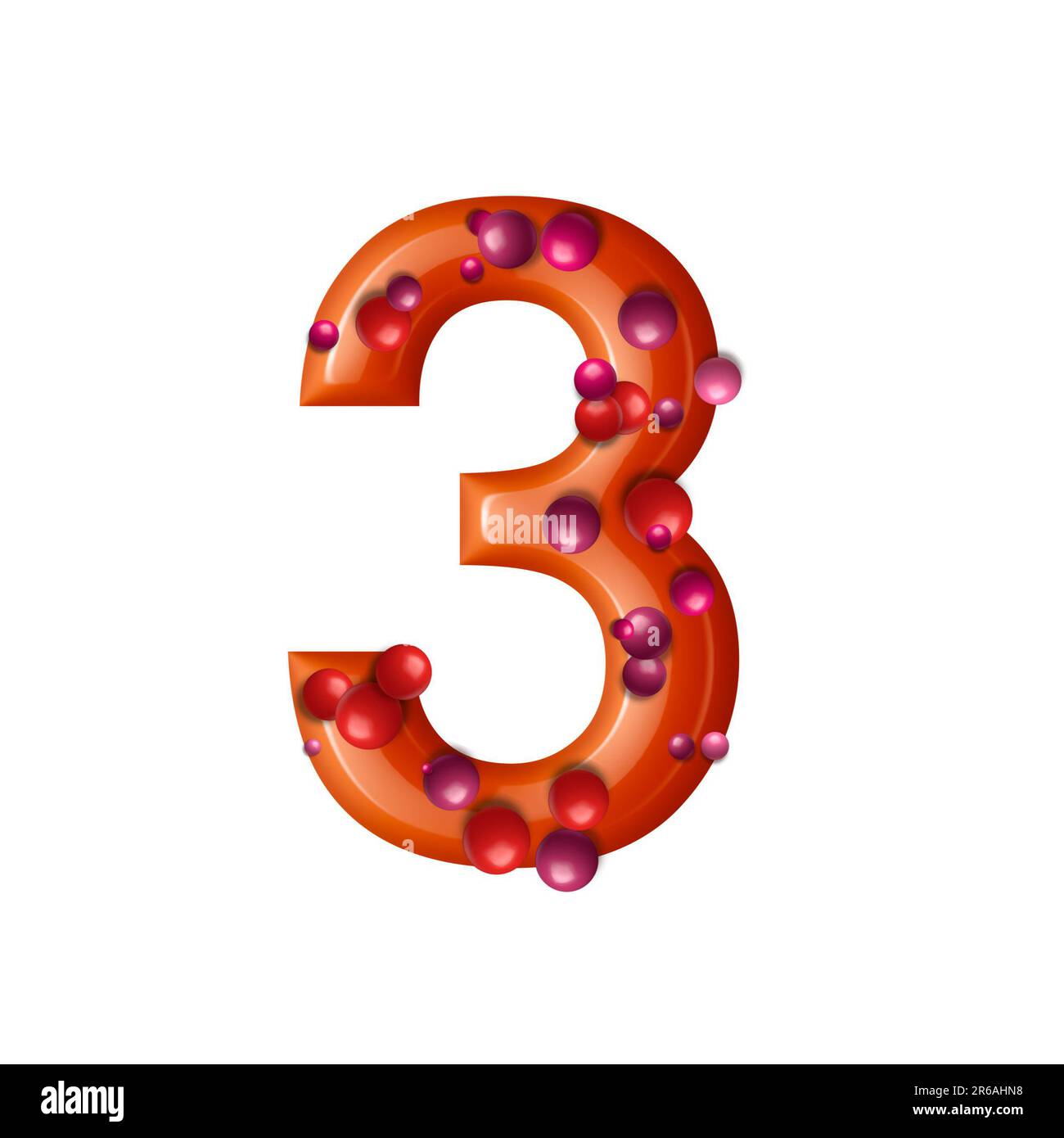 3d alphabet, set of orange numbers with juice's drops, white background ...