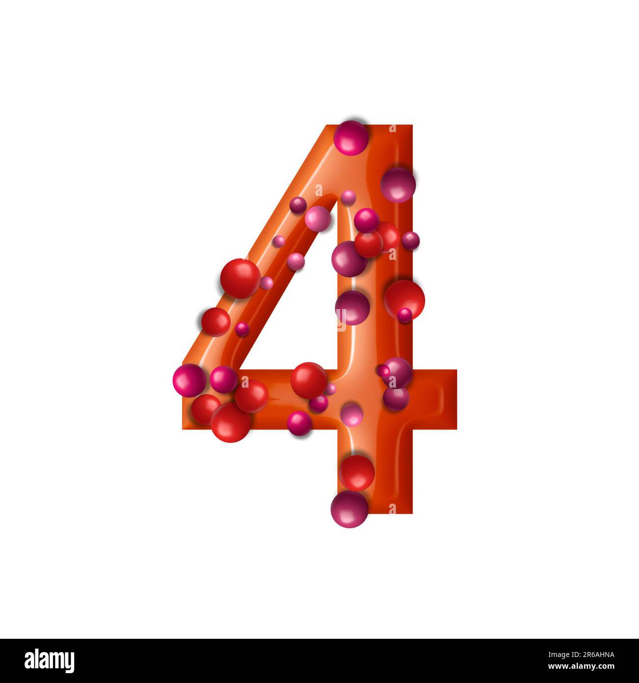 3d alphabet, set of orange numbers with juice's drops, white background ...