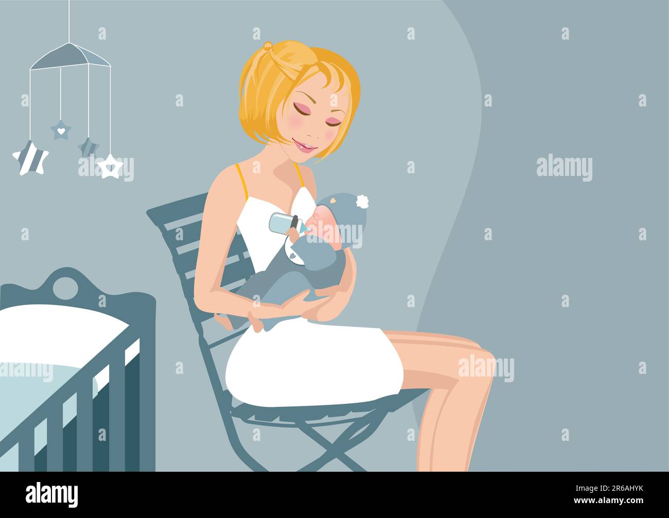 Mother and baby home Stock Vector Images - Alamy