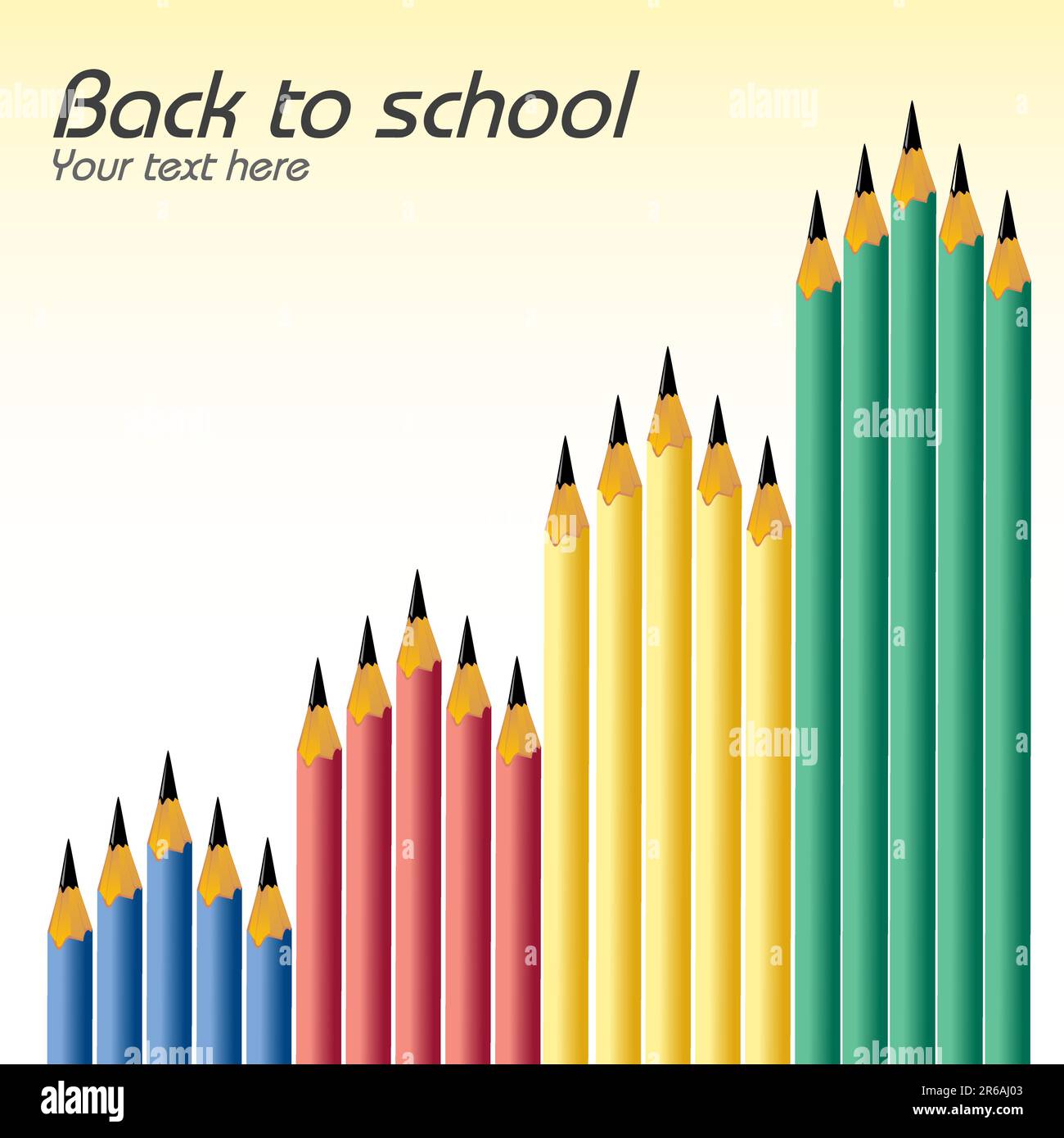 illustration of back to school with colorful pencils Stock Vector Image ...