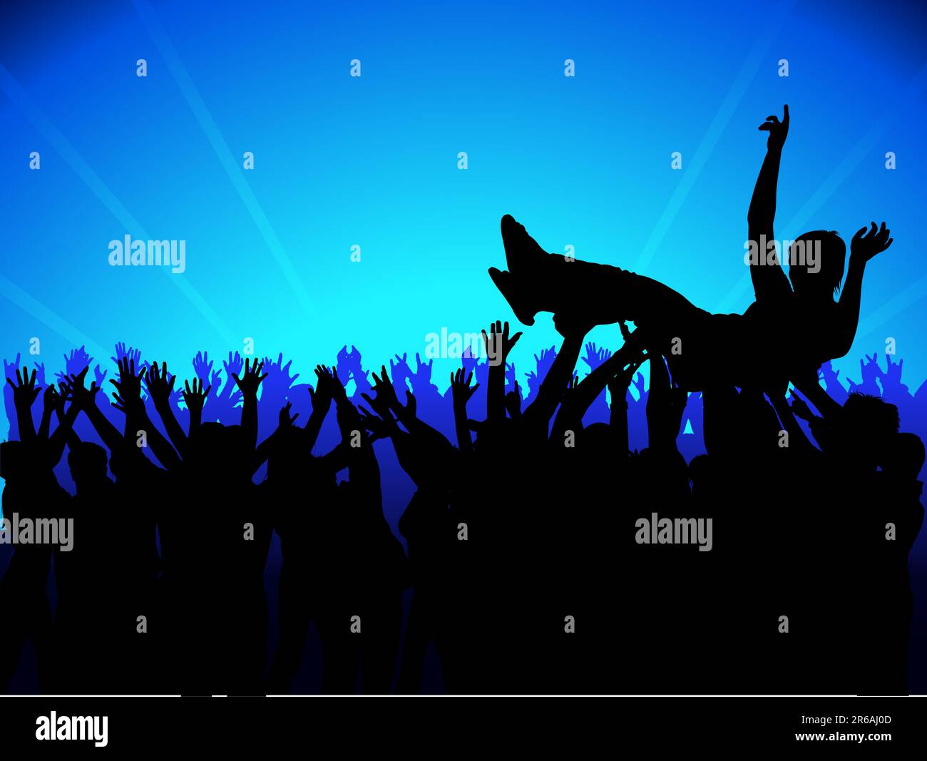 Crowd 04 - Detailed and coloured illustration - audience background ...