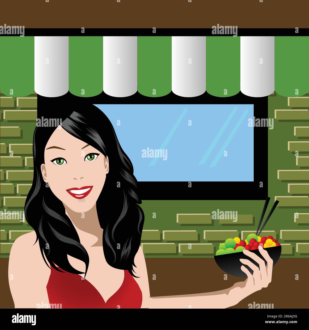 Woman healthy life fresh Stock Vector Images - Alamy