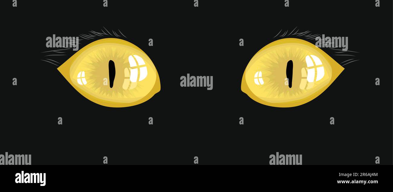 Female has yellow orange eyes Stock Vector Images - Alamy