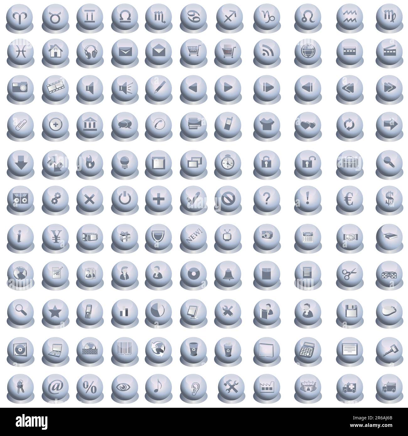 A huge collection of web buttons, vector illustration Stock Vector ...