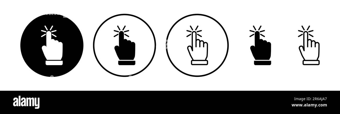 hand click icon vector. clicking finger icon. pointer icon Stock Vector ...