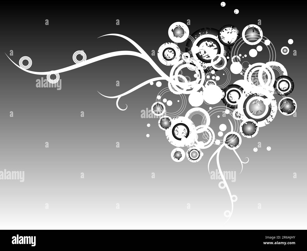 Retro vector with grunge background and vine foliage Stock Vector Image ...