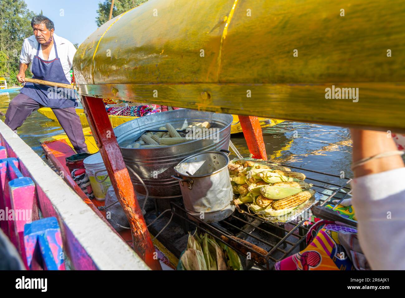 Popular tourist attraction boating Xochimiloco, Mexico City, Mexico ...