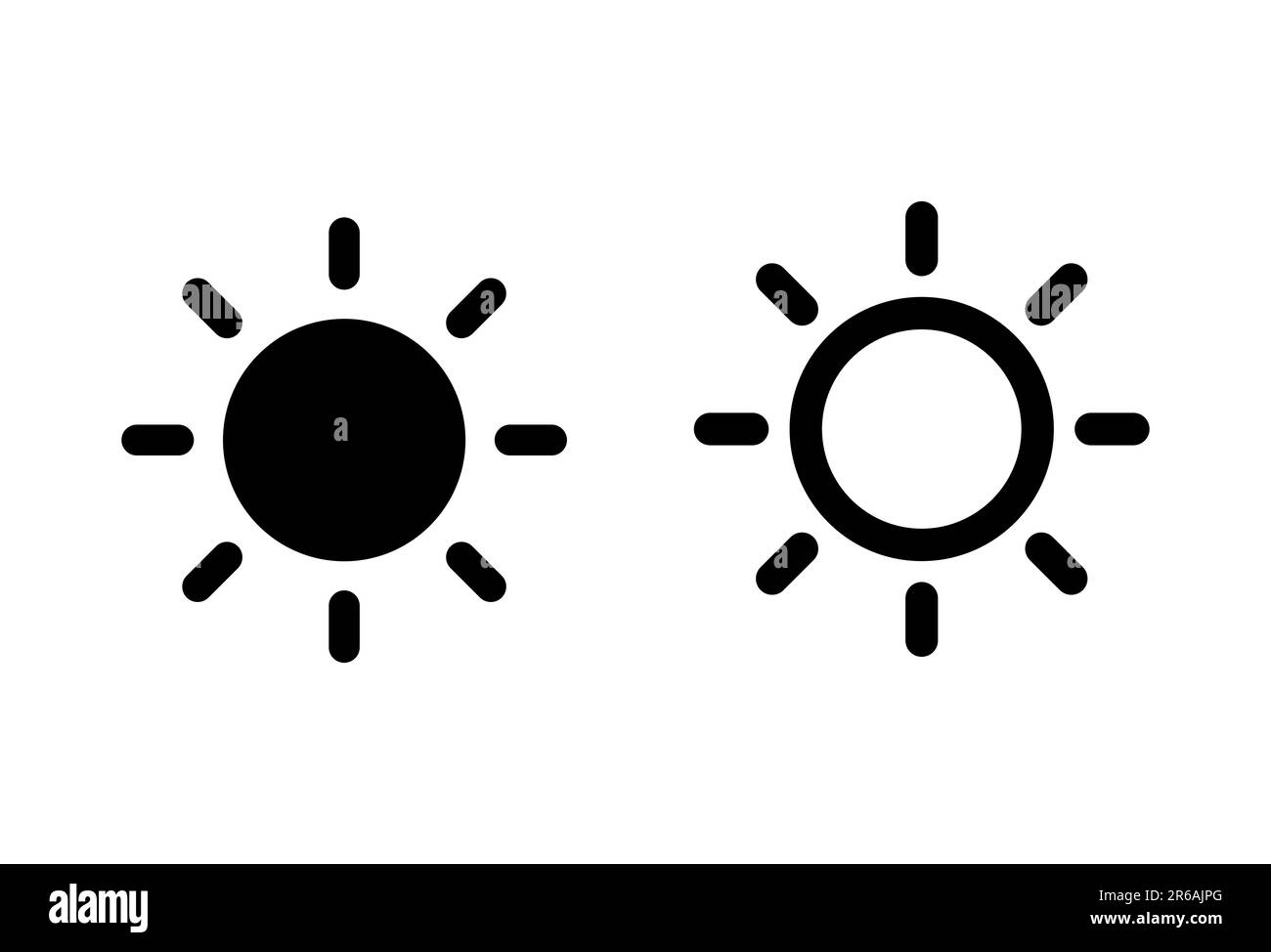 Sun icon set. Brightness Icon vector Stock Vector Image & Art - Alamy