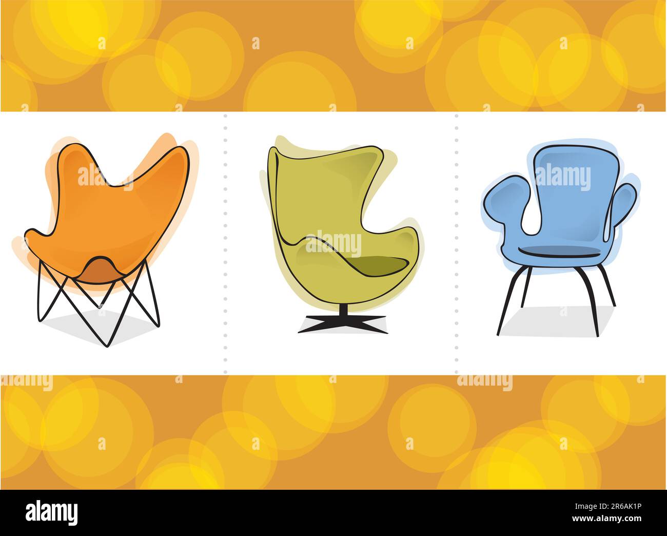 Comfy chairs easy chairs Stock Vector Images - Alamy