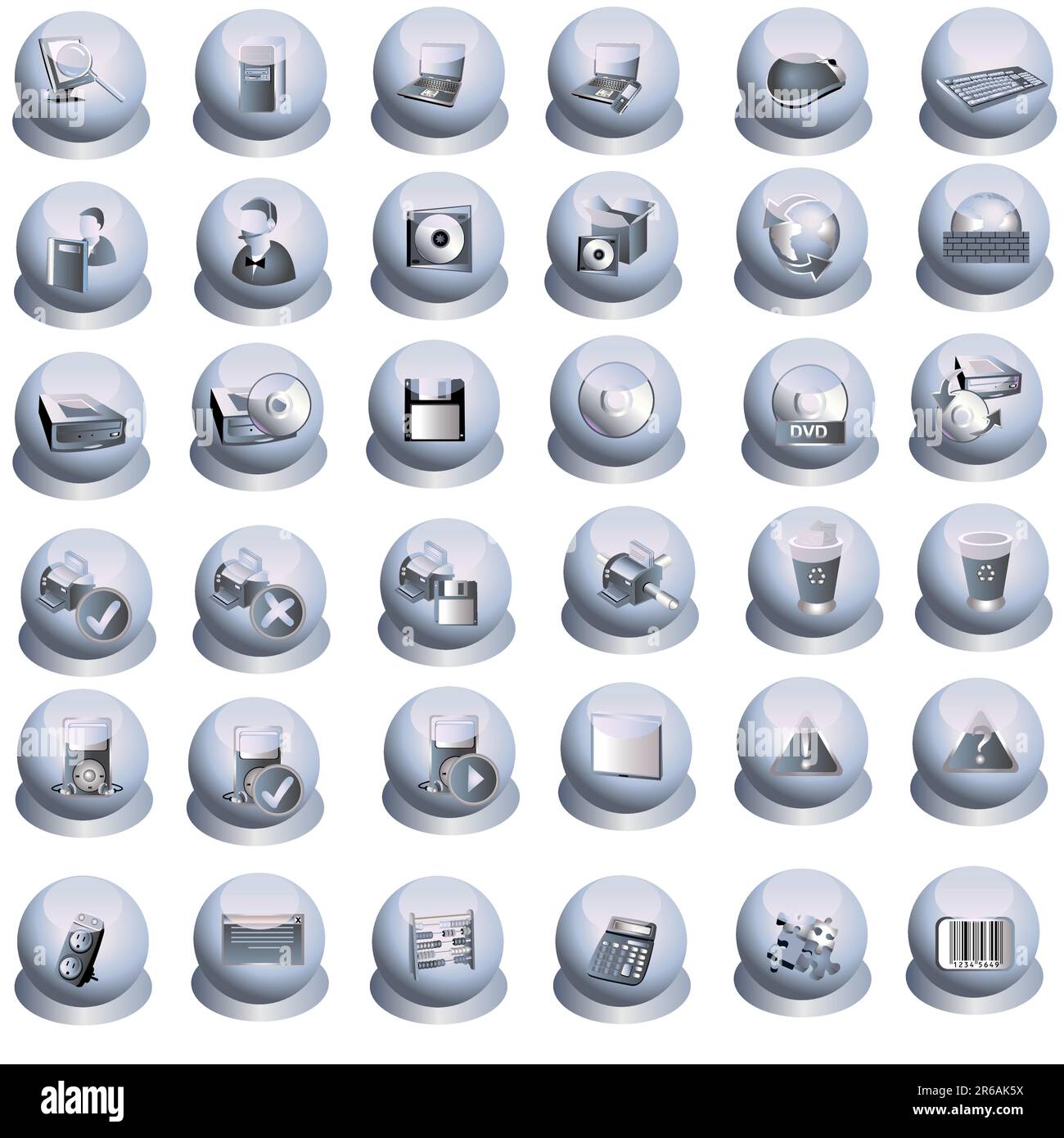 Collection of grey interface vector icons ready for your use Stock ...