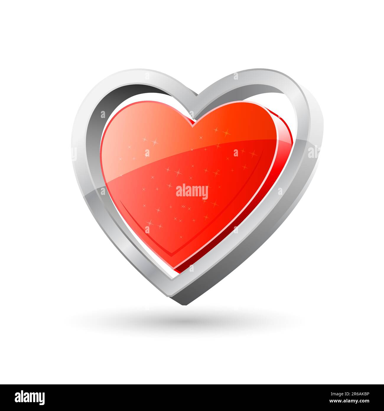 illustration of symbol of love on white background Stock Vector Image ...