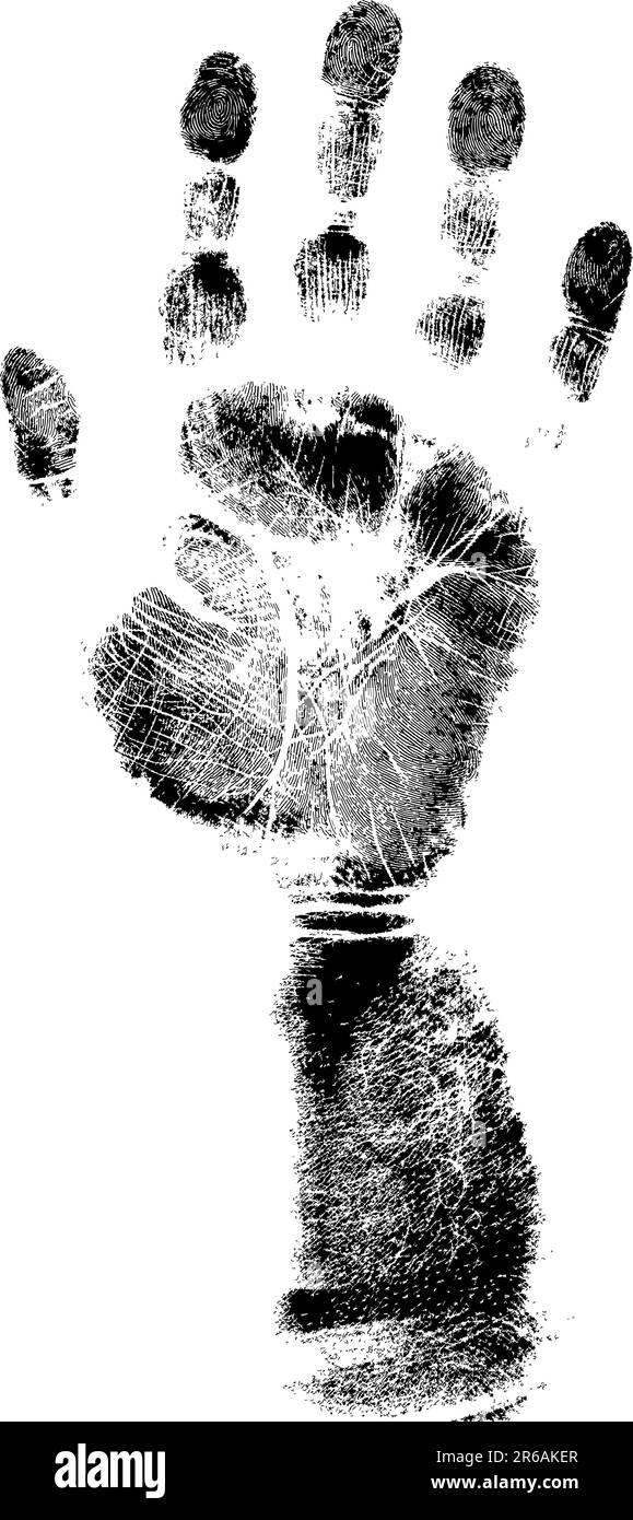 Vector image of a full armprint - very detailed Stock Vector Image ...