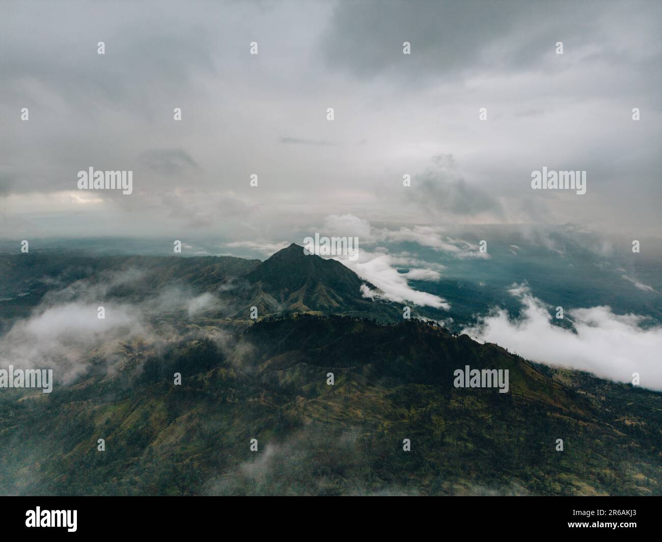 Abstract mountains volcano background in Java, Indonesia Stock Photo ...