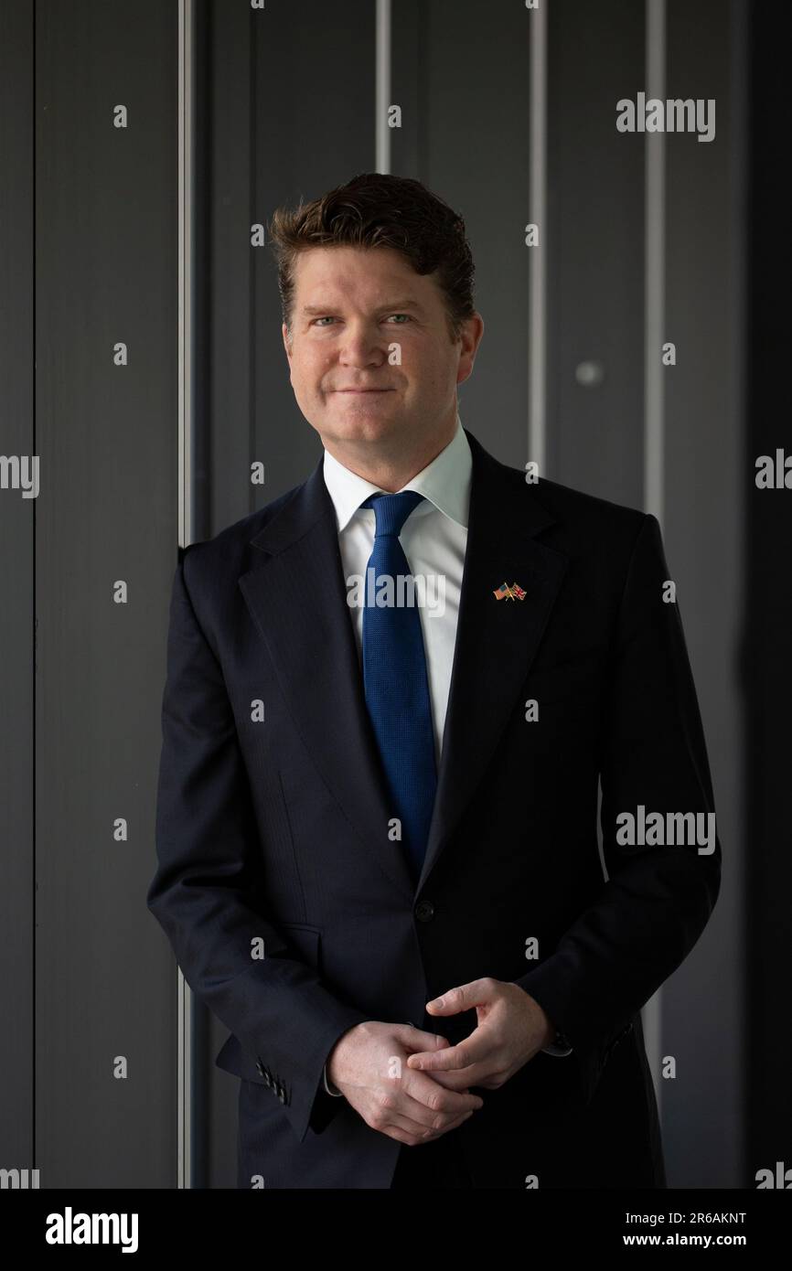 Matthew Barzun, the former U.S. ambassador to the United Kingdom, poses ...