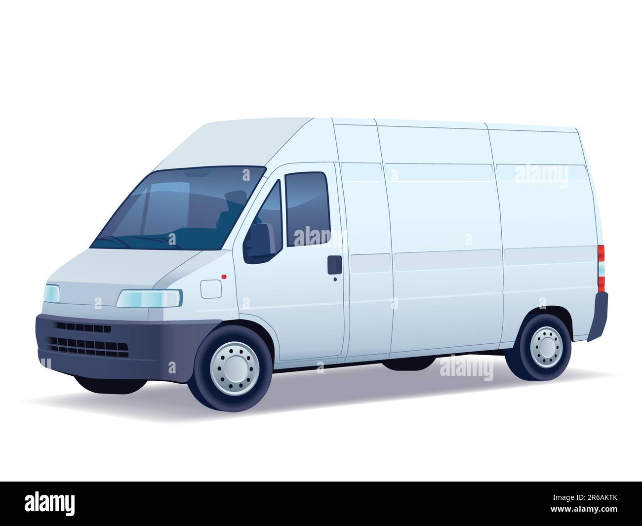 Commercial vehicle - delivery van on white background Stock Vector ...