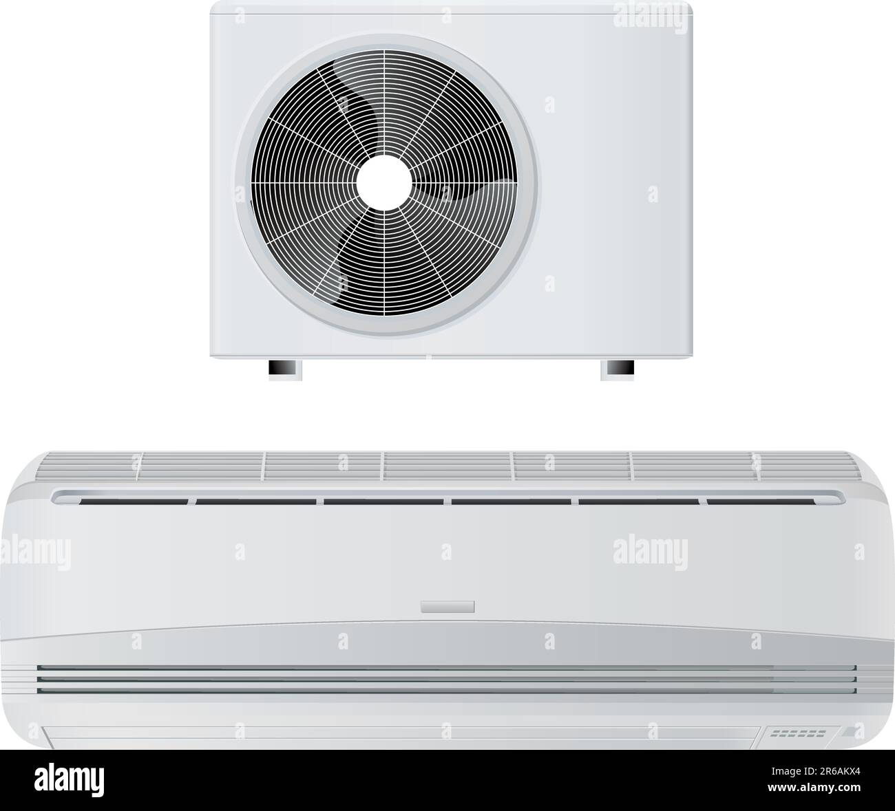 air conditioner rasterized vector illustration isolated with clipping ...