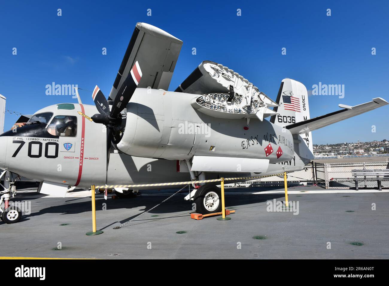 The Grumman C-1 Trader parked on the runway Stock Photo - Alamy