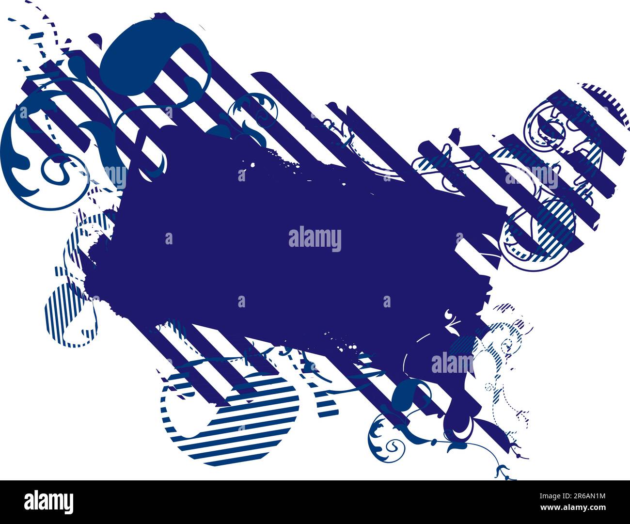 Banner floral ornaments Cut Out Stock Images & Pictures - Alamy