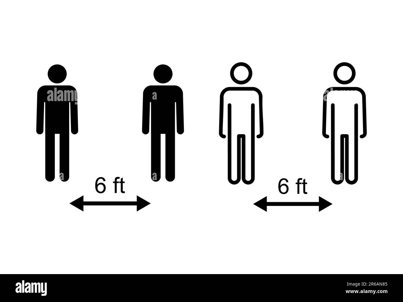 Social distance icon set. social distancing icon. self quarantine sign ...