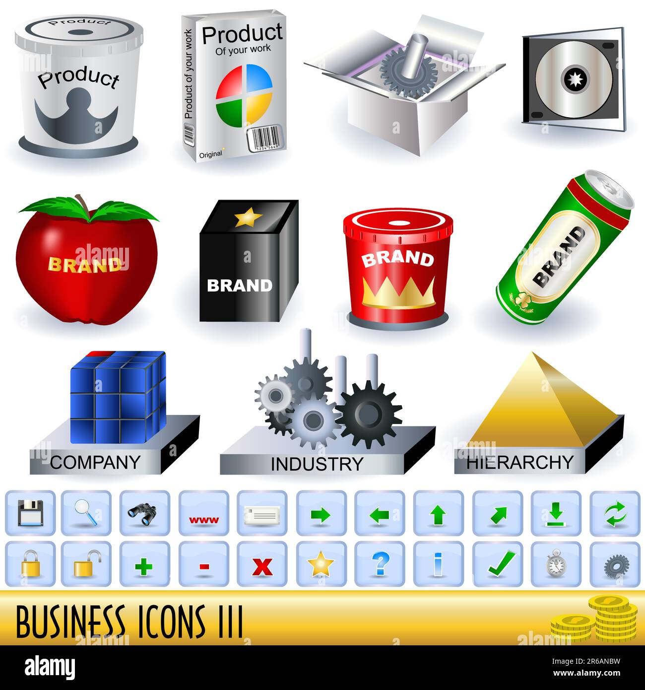 Set of different business color icons, part 3 Stock Vector Image & Art ...