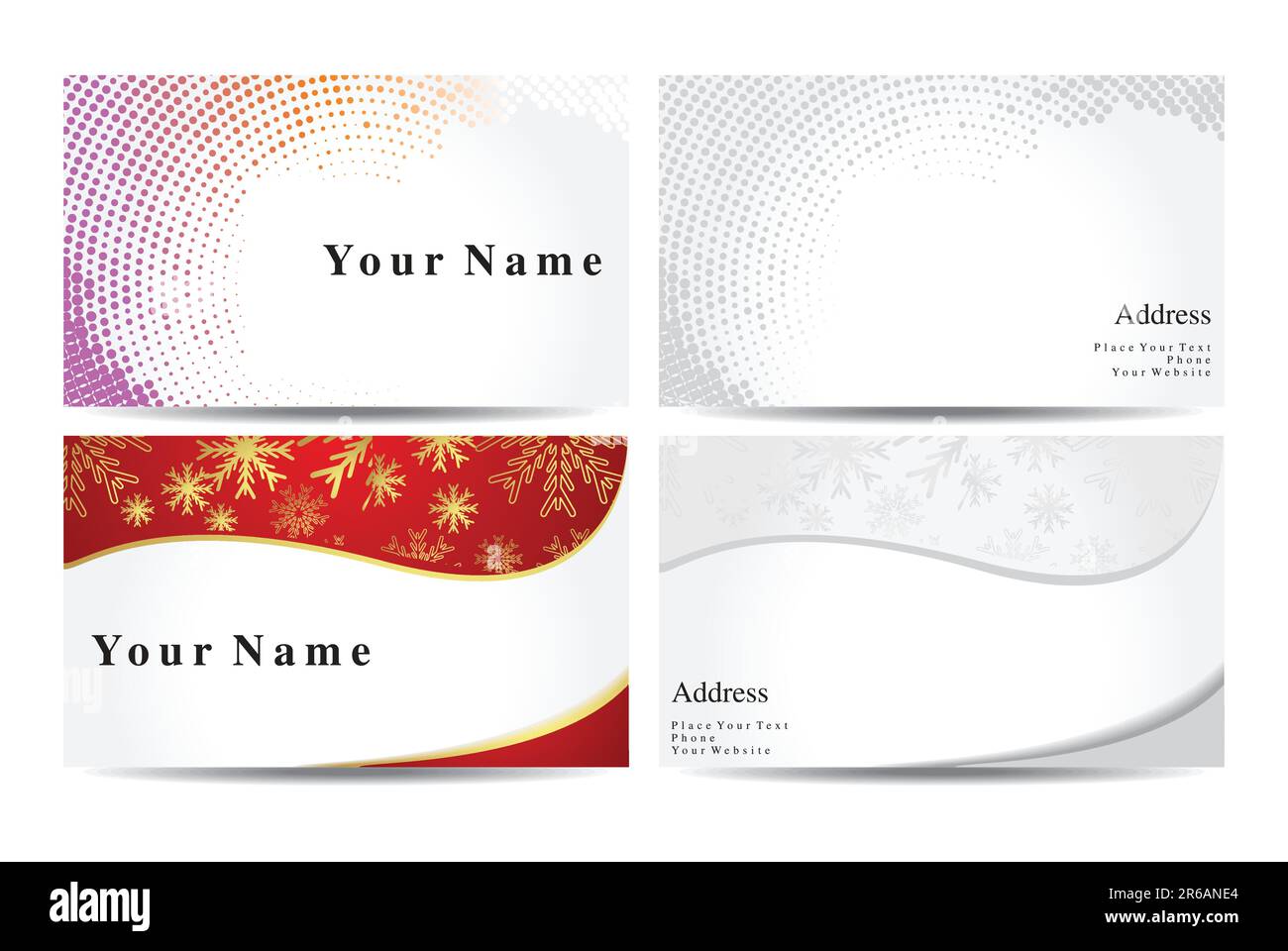 abstract colorful business cards vector illustration Stock Vector Image ...