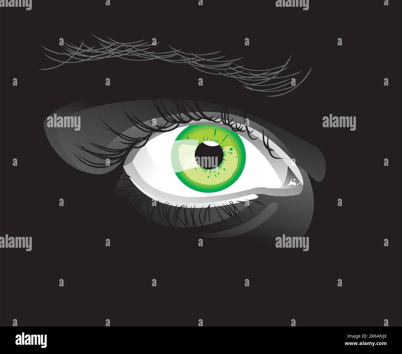 Image realistic human eye Stock Vector Images - Alamy