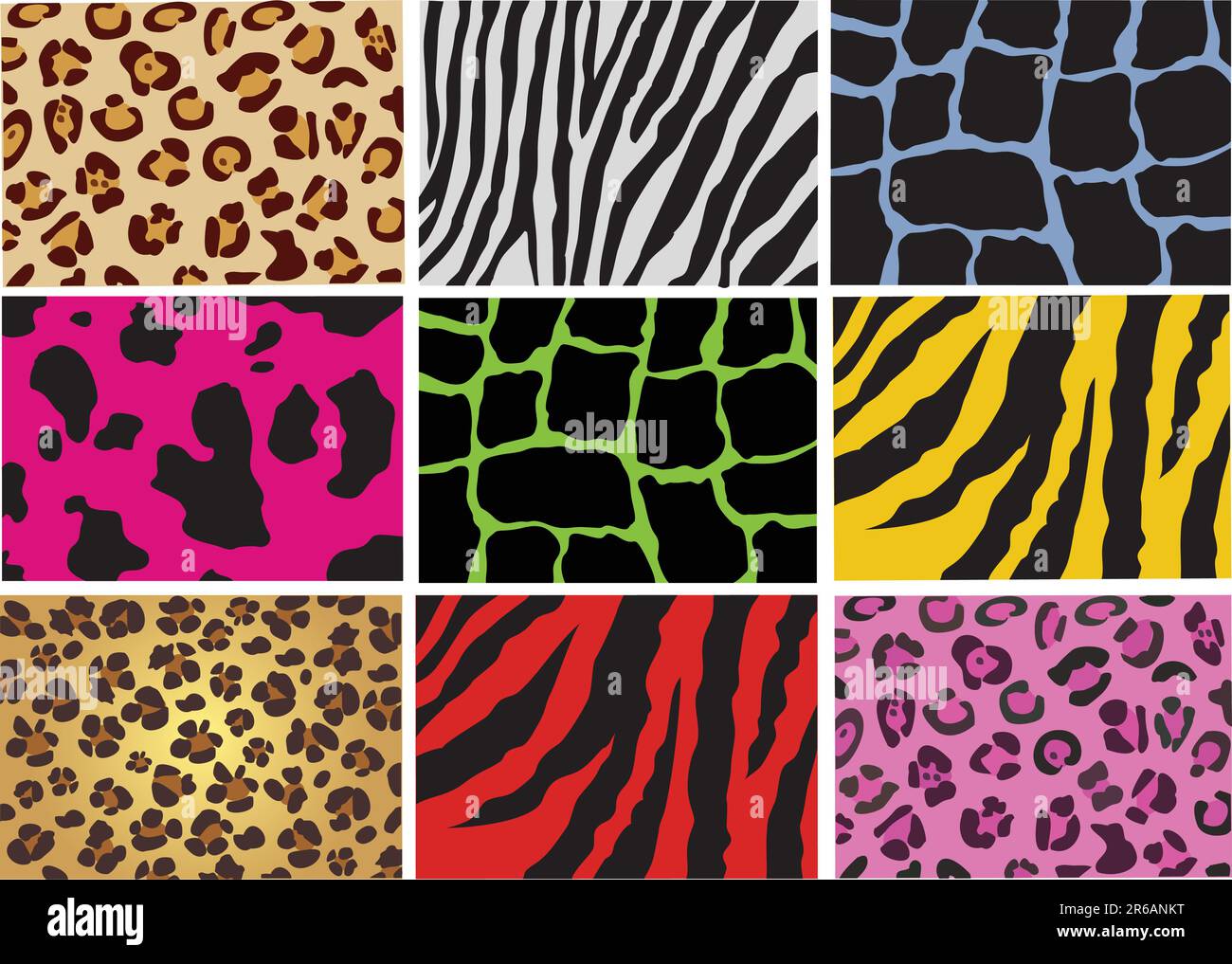 vector illustration of animal skin texture wild and domestic Stock ...