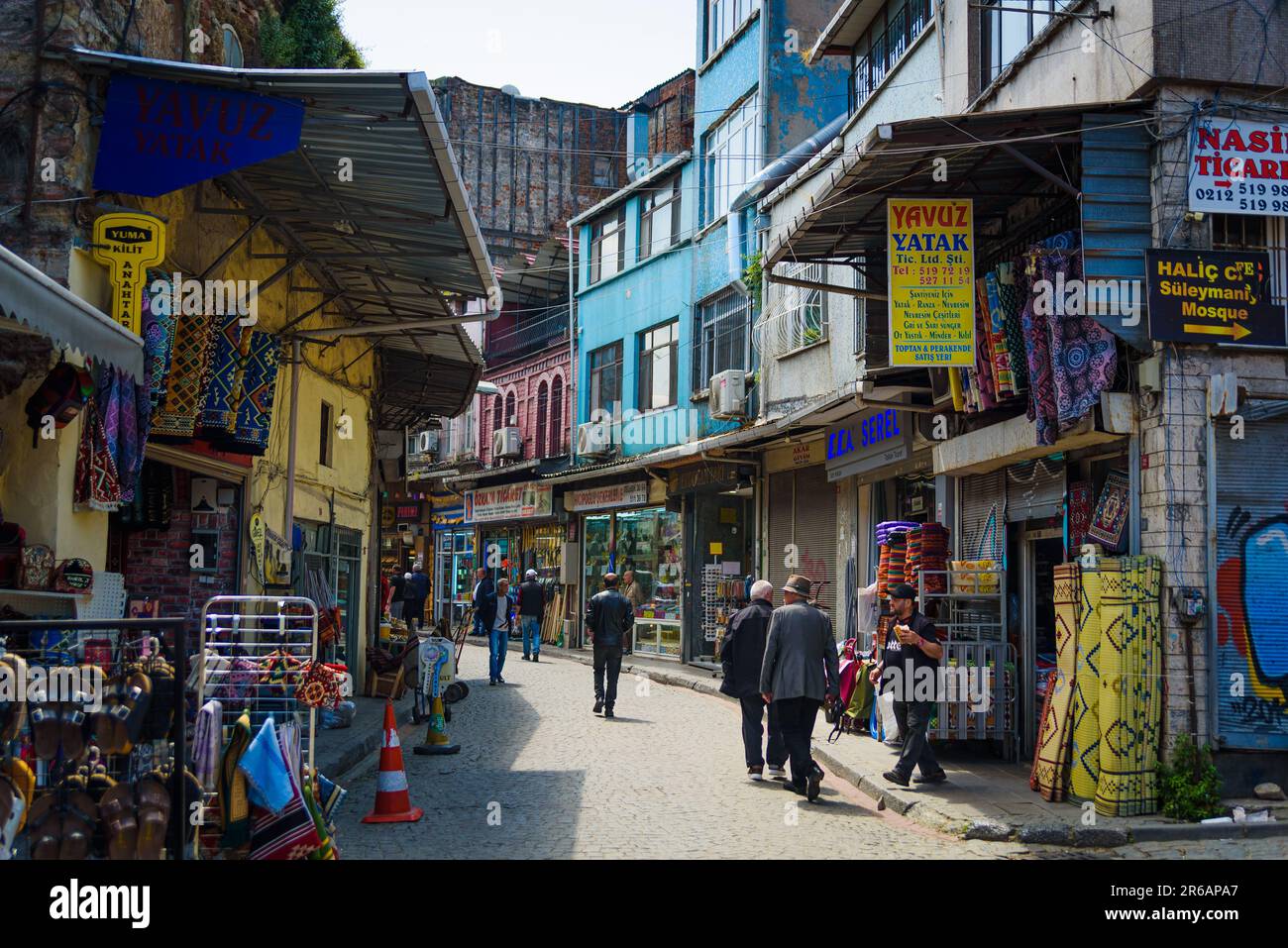 Istanbul, Turkey - 10 May 2023: daily life in the streets of Balat ...