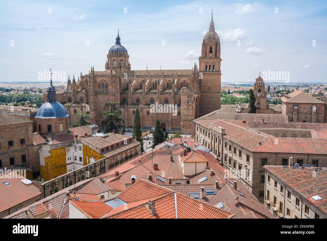 Old Spain, view in summer of the magnificent baroque Catedral Nueva ...