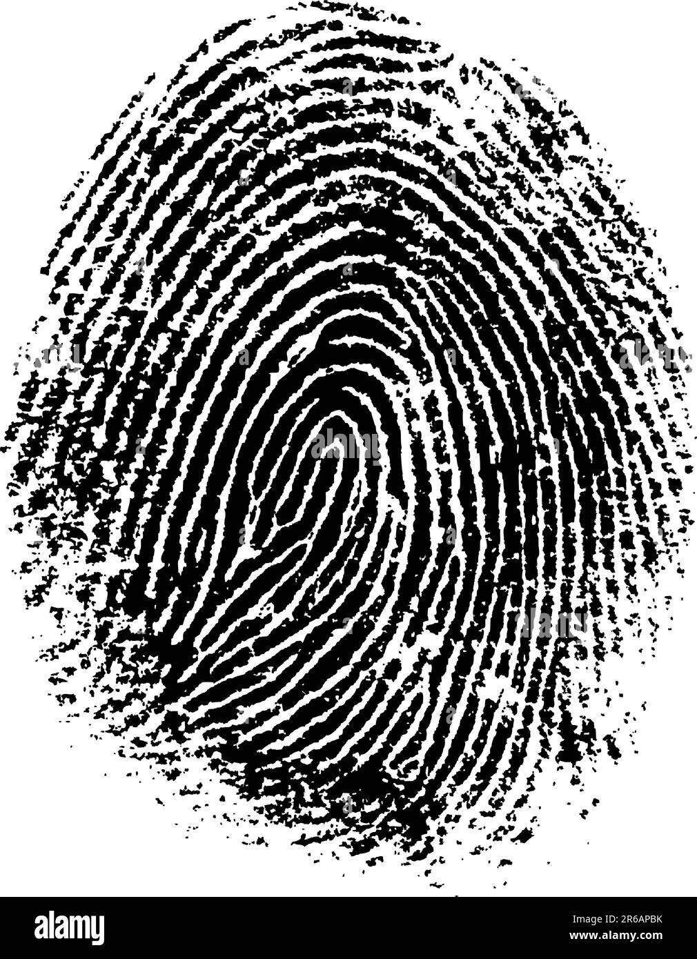 Black and White Vector Fingerprint - Very accurately scanned and traced ...