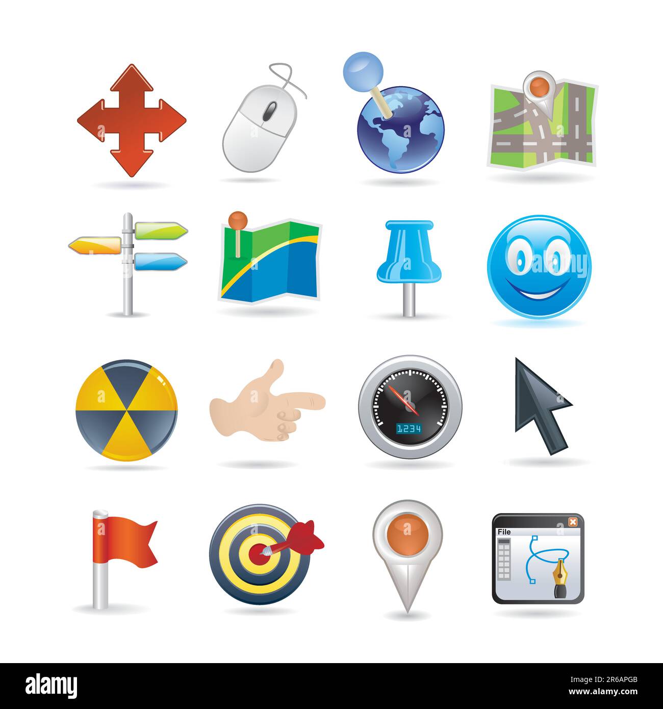 pointers icon set Stock Vector Image & Art - Alamy