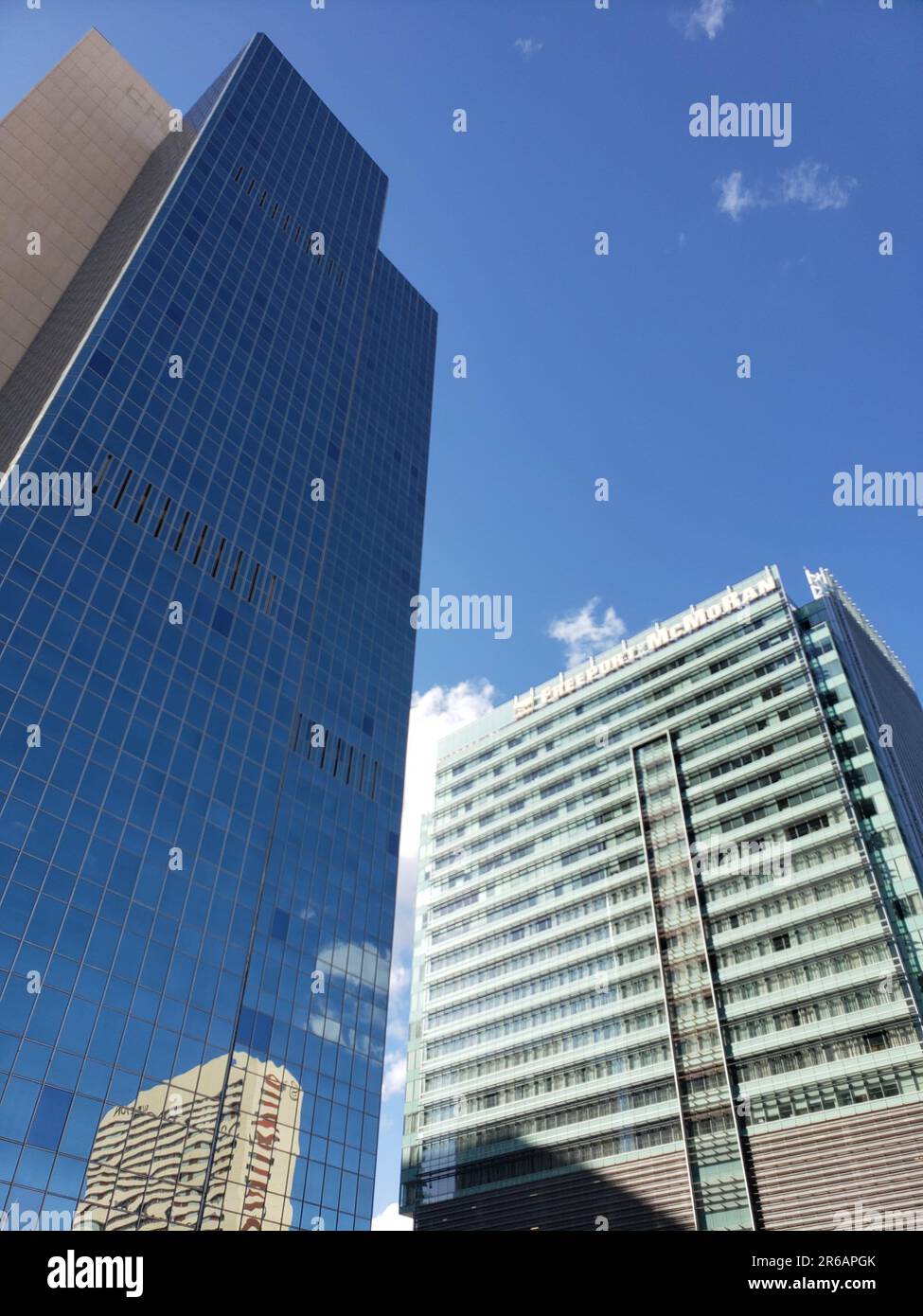 The downtown Phoenix, Arizona with various office buildings and ...