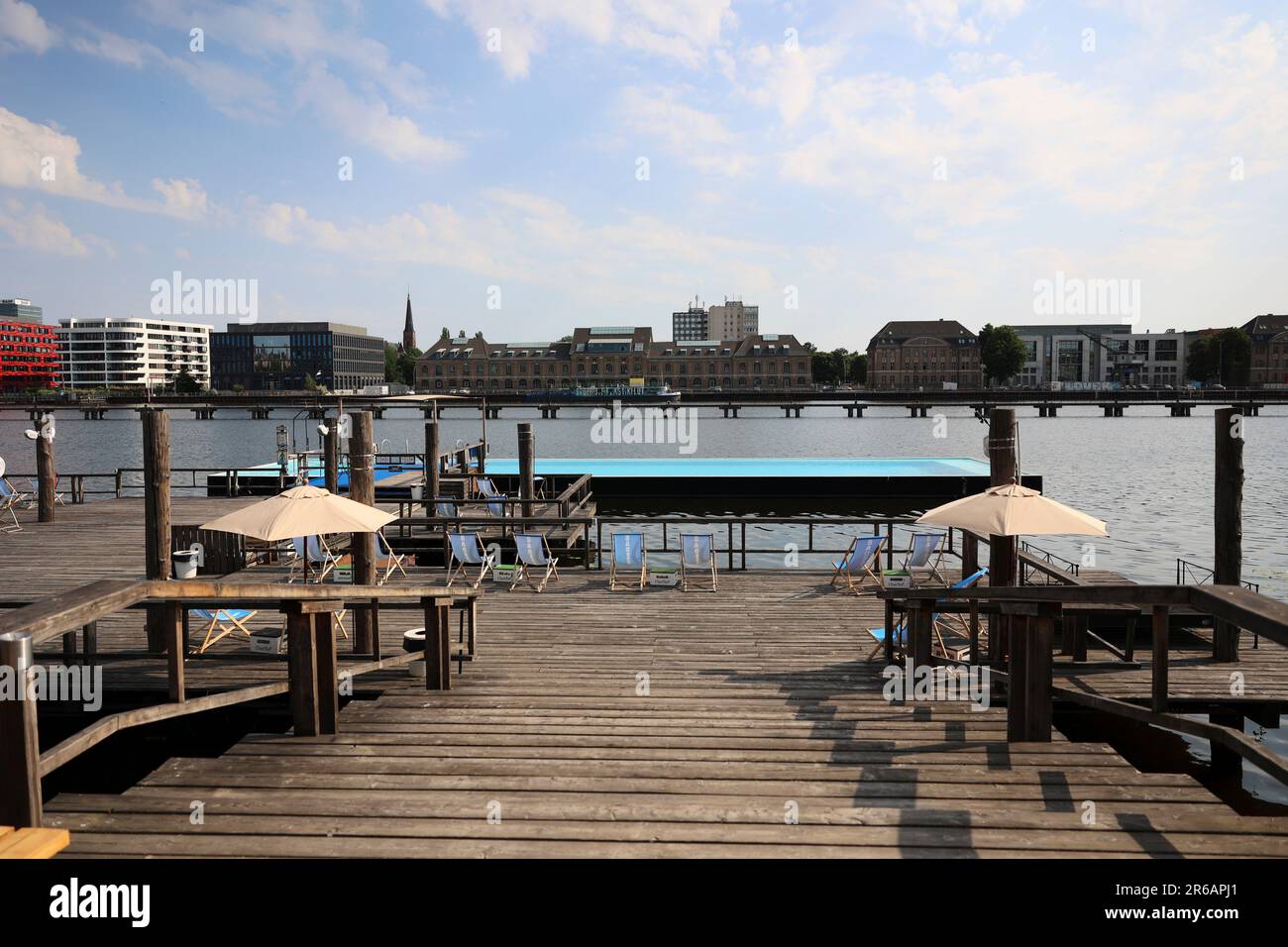 Berlin, Germany. 08th June, 2023. View of the pool at the bathing ship ...