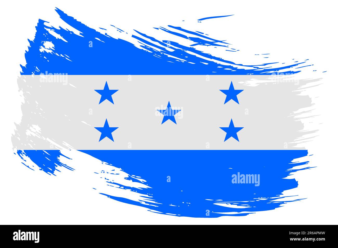 Honduras brush stroke flag vector background. Hand drawn grunge style ...