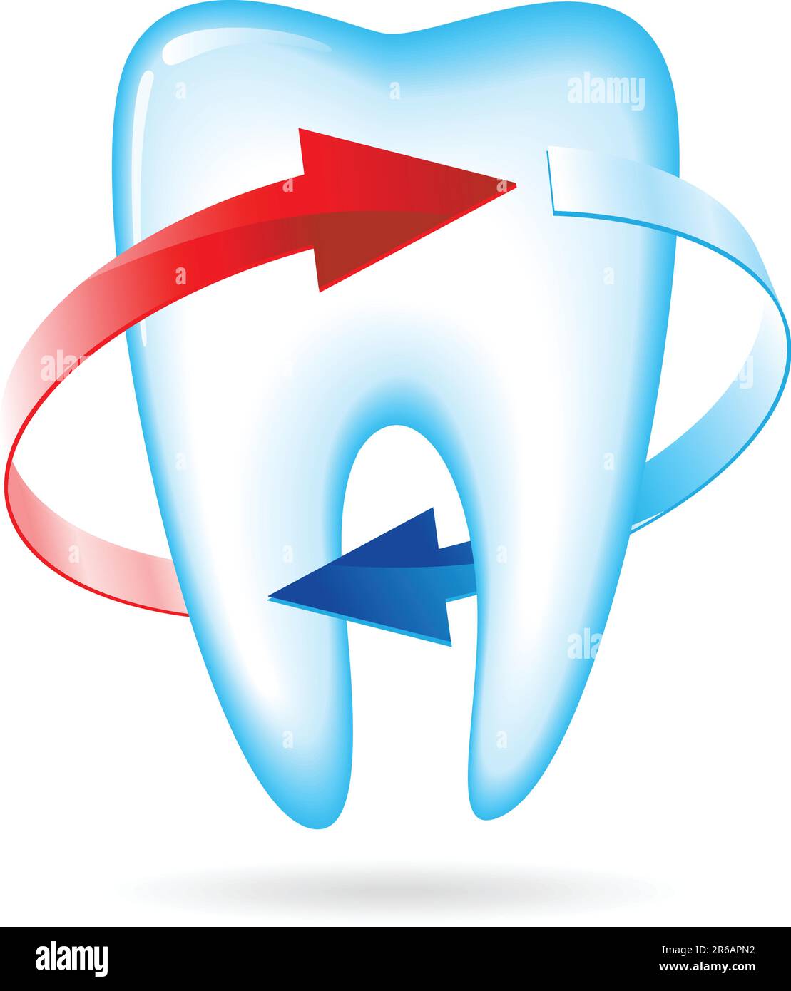 Tooth with arrows. Vector illustration on white Stock Vector Image ...