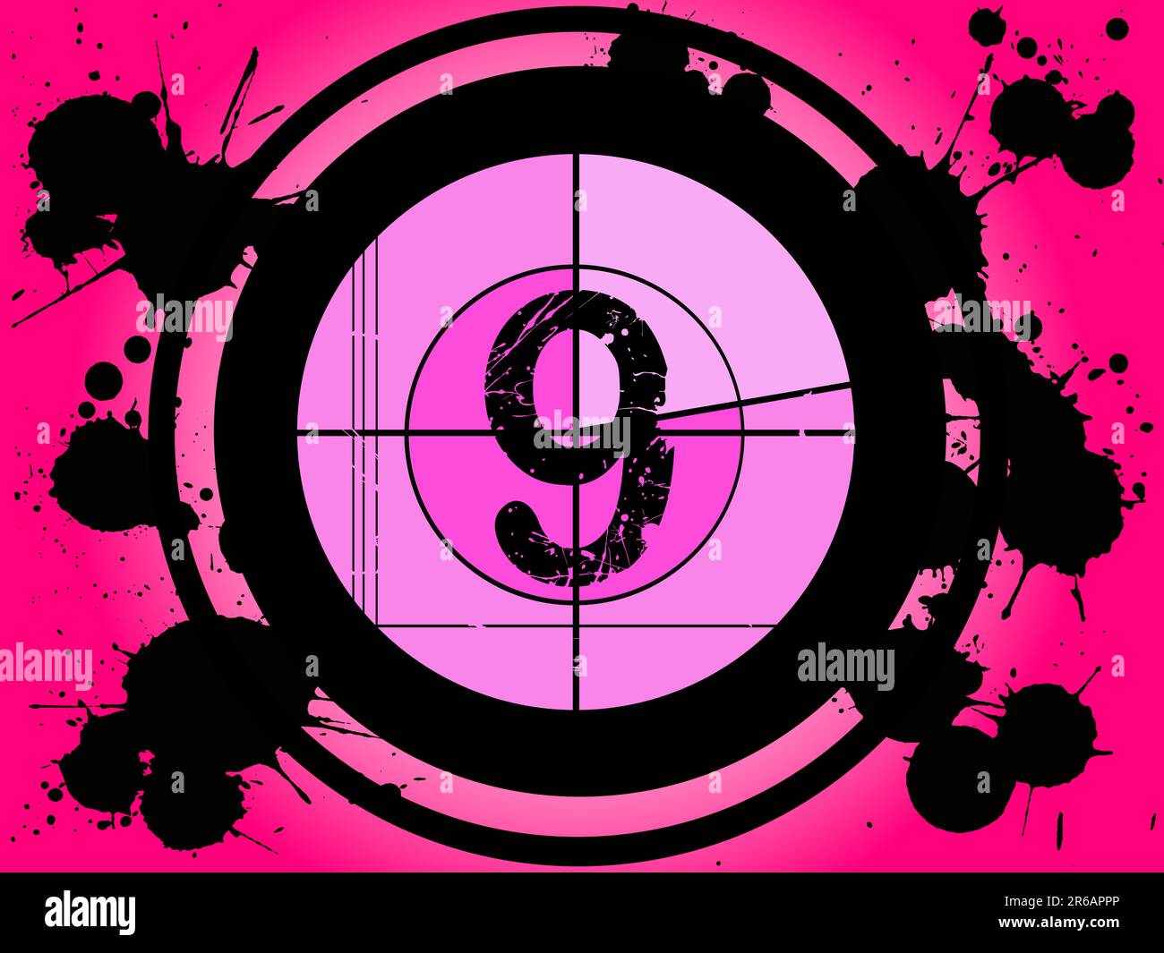 Digital number nine Stock Vector Images - Alamy