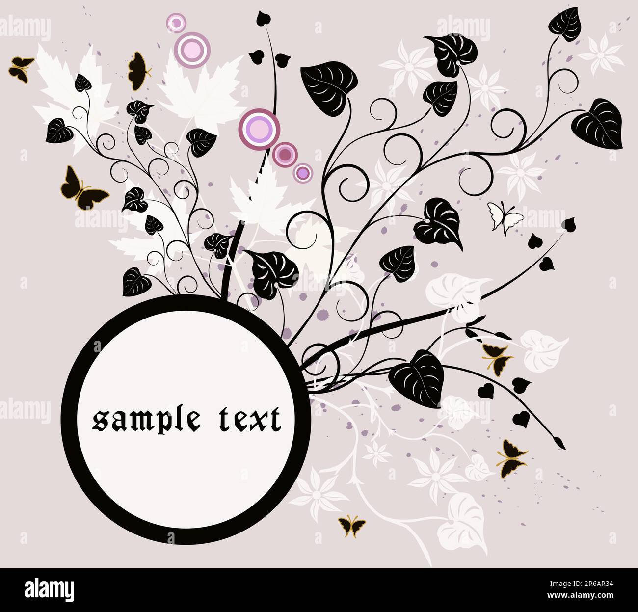 Floral frame background - vector Stock Vector Image & Art - Alamy