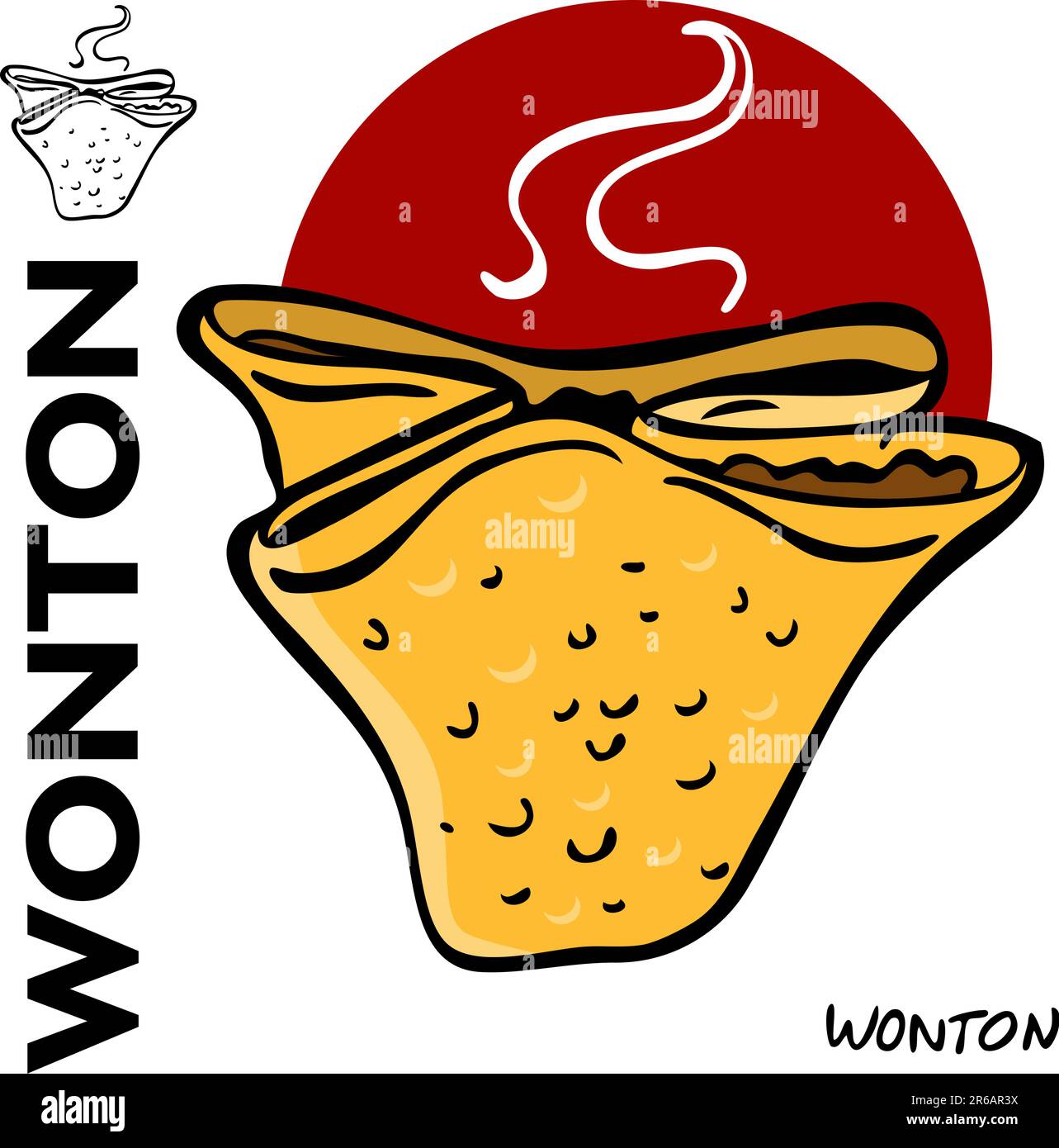 An image of a Chinese Fried Wonton Stock Vector Image & Art - Alamy