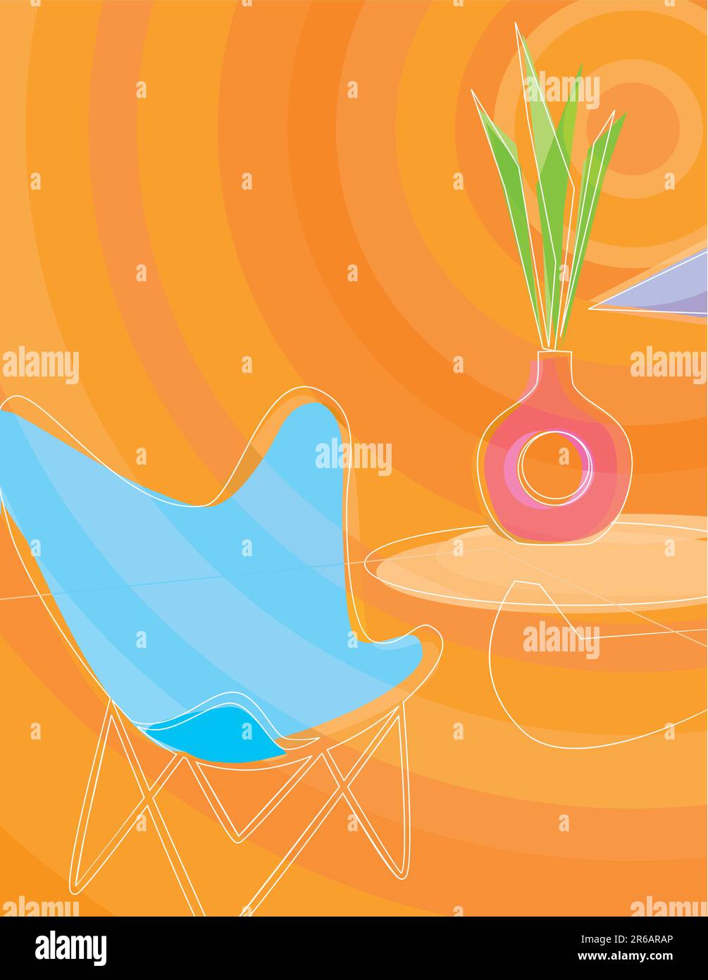 1960s interior chair Stock Vector Images - Alamy