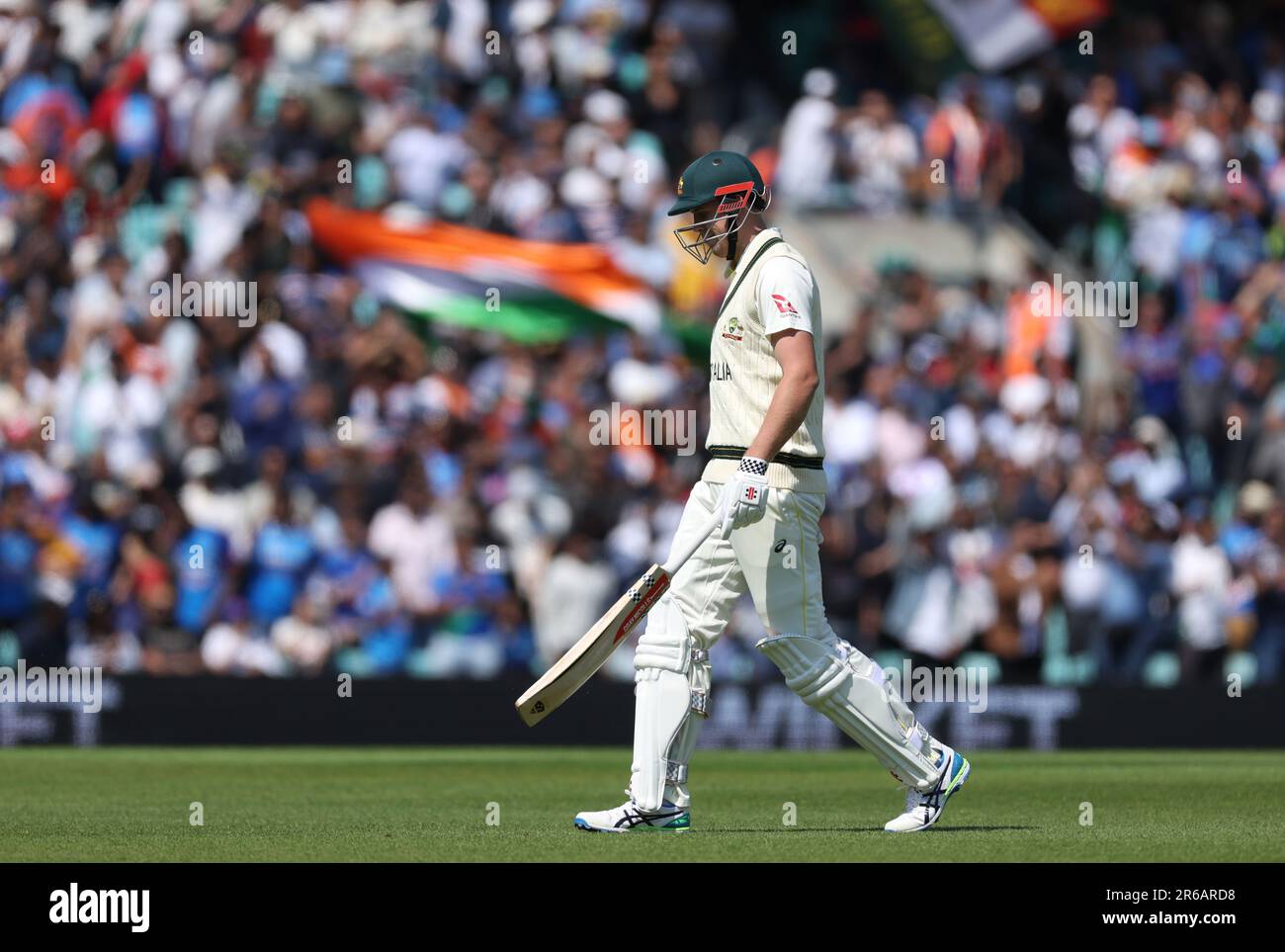 Australia's Cameron Green leaves the field after being dismissed during ...
