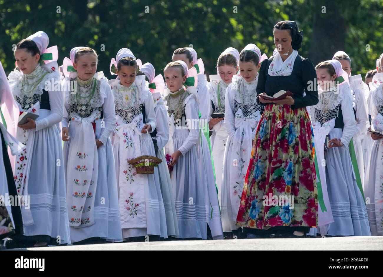 Crostwitz, Germany. 08th June, 2023. Sorbian Catholics celebrate the ...