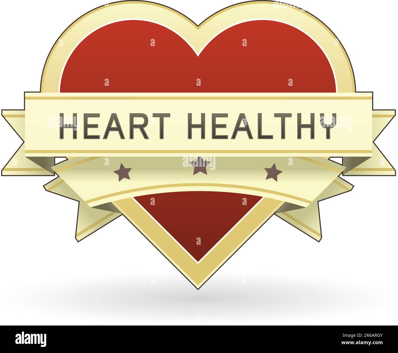 Heart Healthy label or sticker for food and product packaging - vector ...