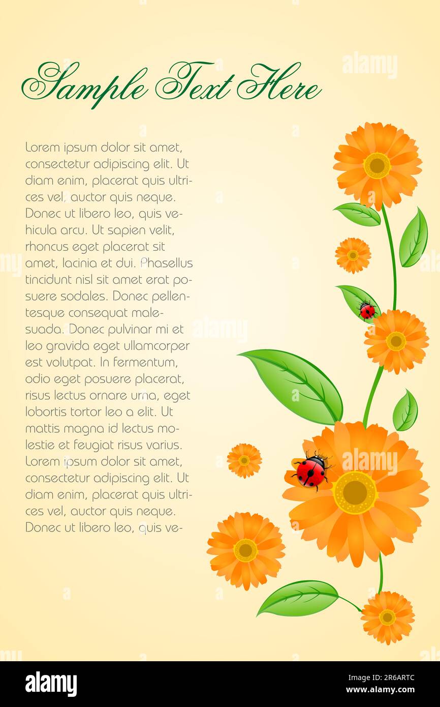 illustration of nature card Stock Vector Image & Art - Alamy