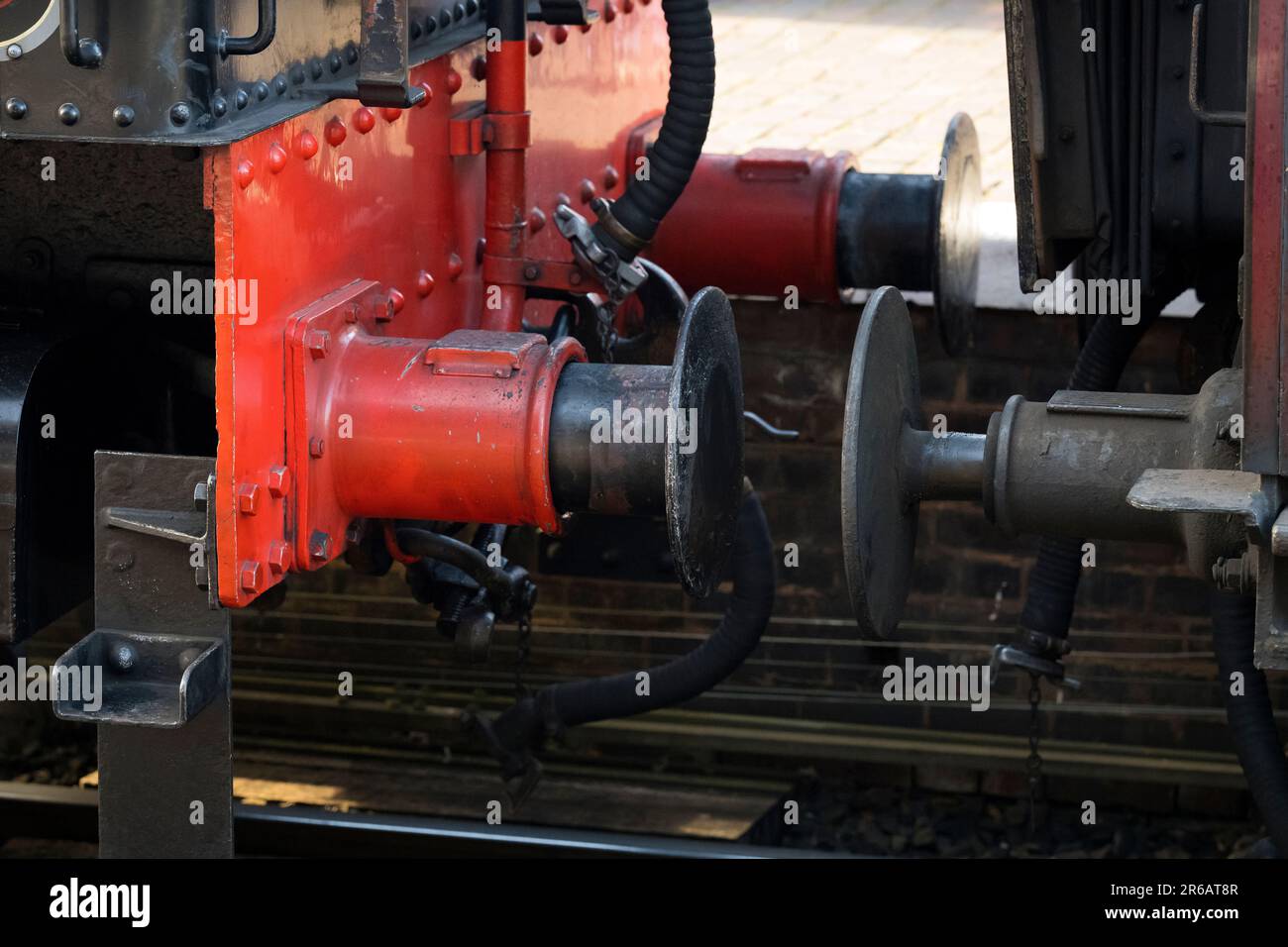 Close up wagon of buffer Stock Photo - Alamy